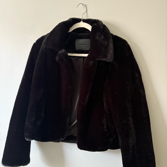 Blank NYC | Jackets & Coats | Elegant Faux Fur Jacket In Rich Black ...